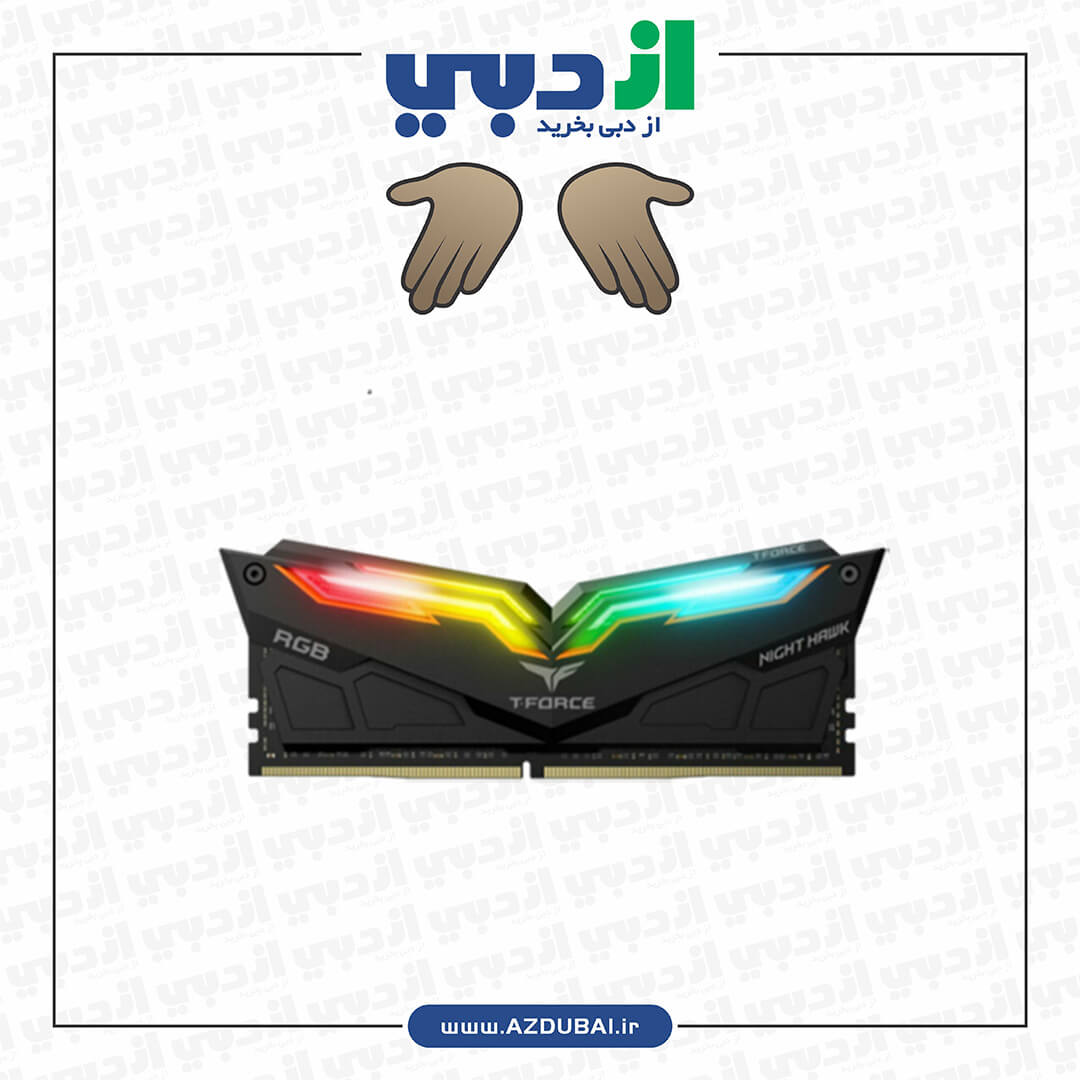 رم تیم گروپ NIGHT HAWK RGB Black 16GB 8GBX2 3200Mhz CL16 | خرید از دبی